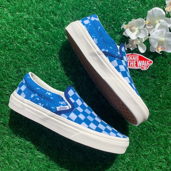 Vans | Shoes | Vans Classic Slip On Floral Blue | Poshmark
